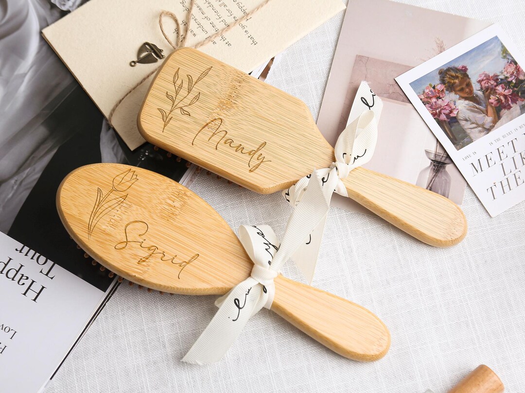 Personalized Wood Combs,bridal Shower Favor,anniversary Gift,bridesmaid ...
