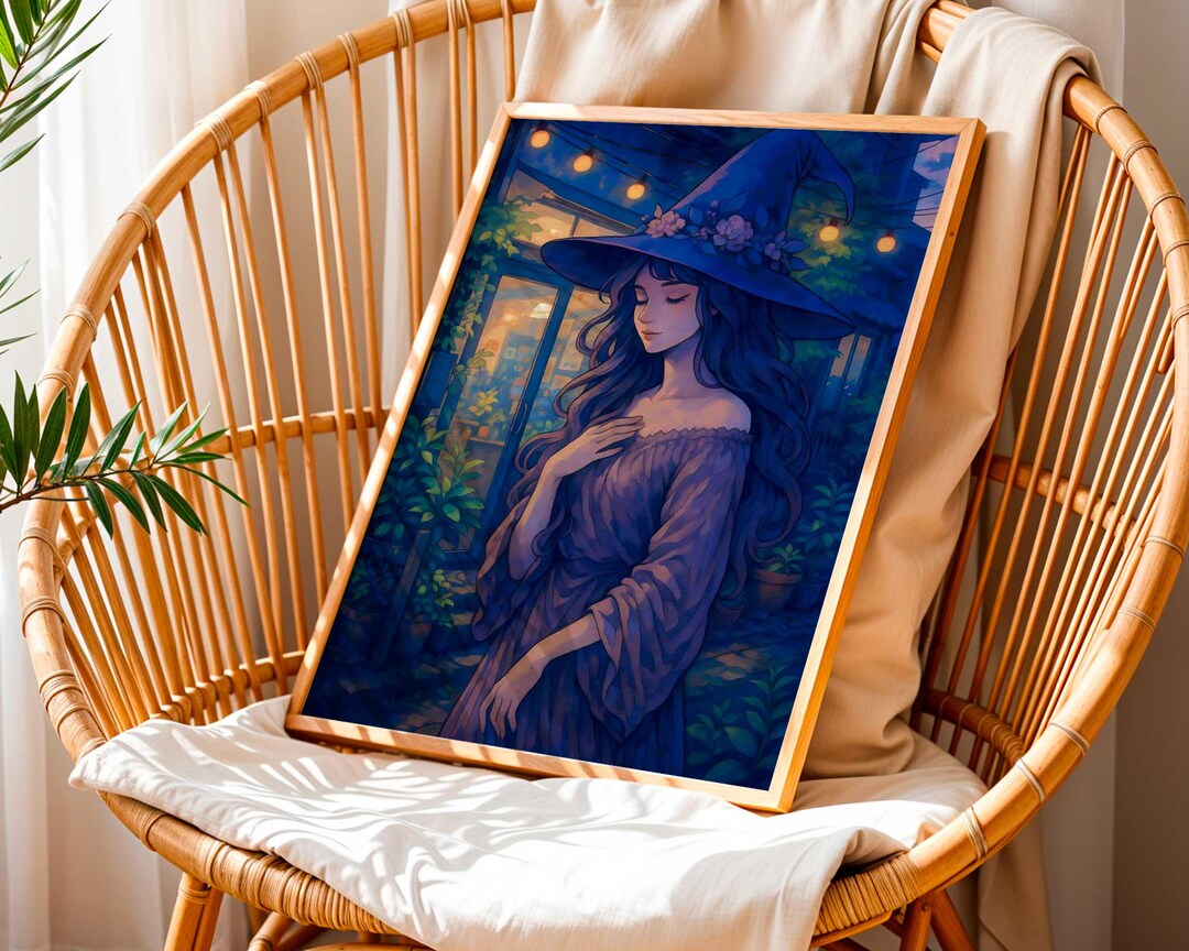 Evening Light, Inner Bloom – Feminine Witch Wall Art | Mystical Digital ...
