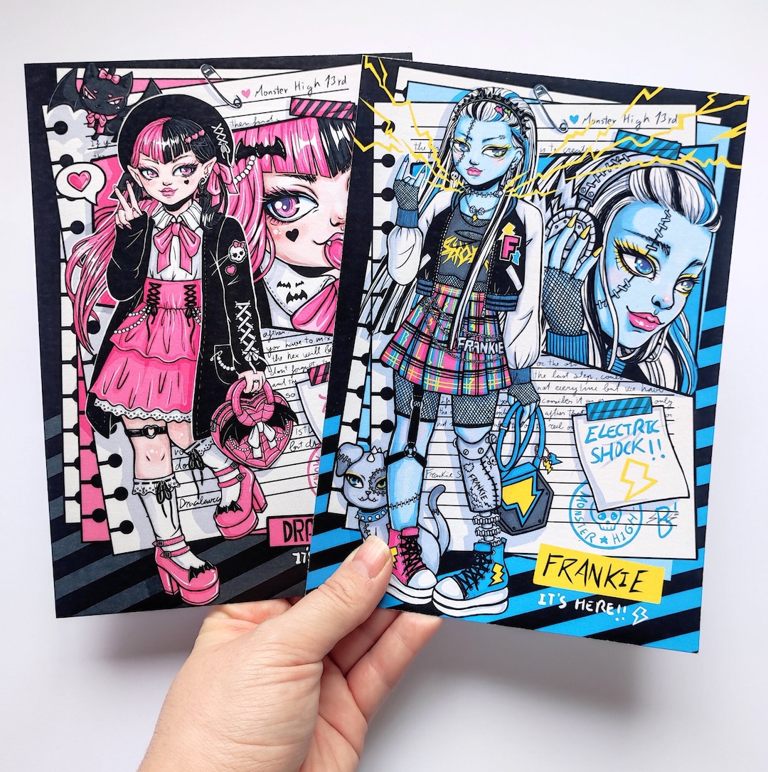 Lagoona Blue Clawdeen Wolf Monster High Doll Purple Fanart Print ...