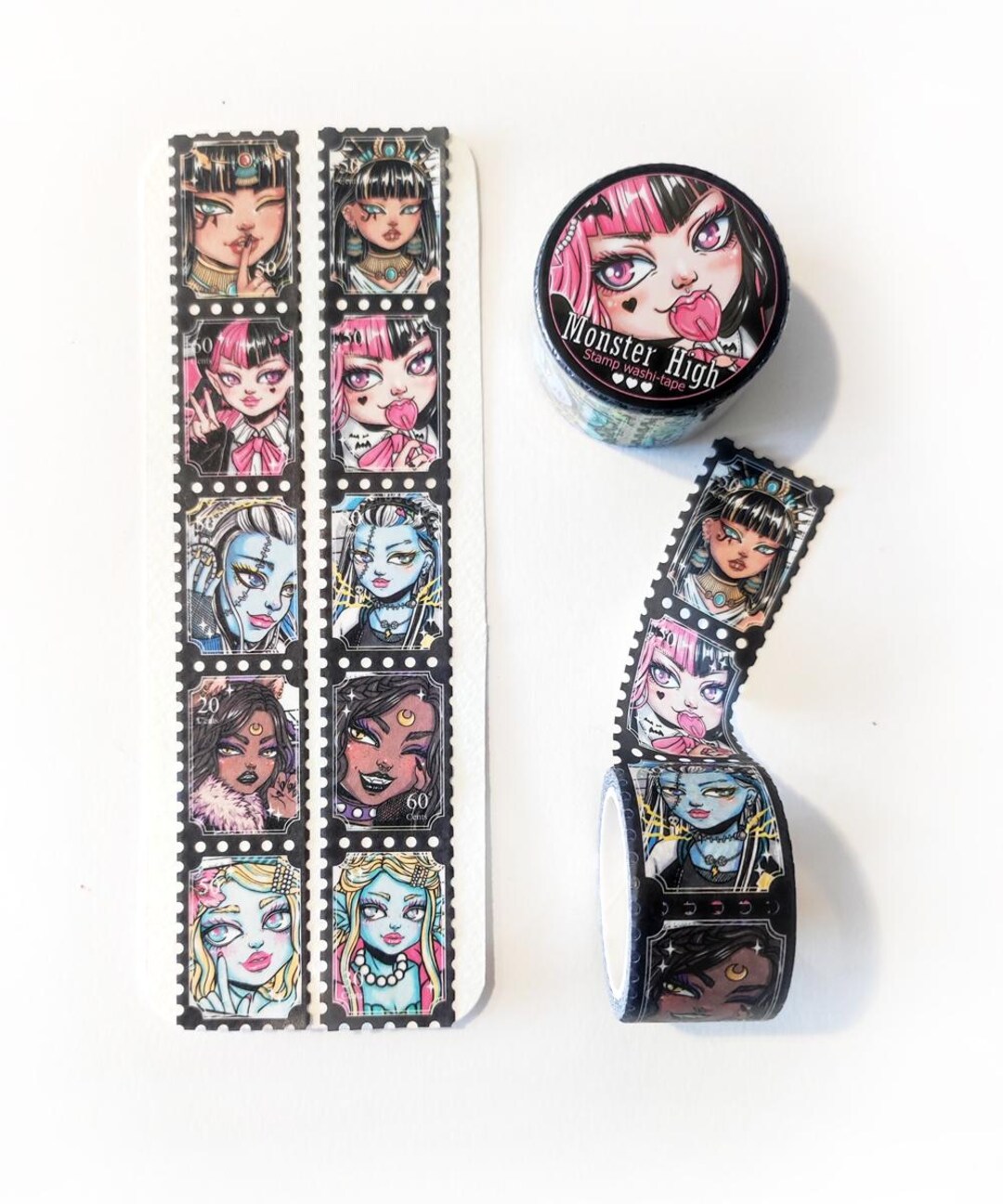 Stamp Washi-tape Monster High Stationery Draculaura Frankie Stein ...