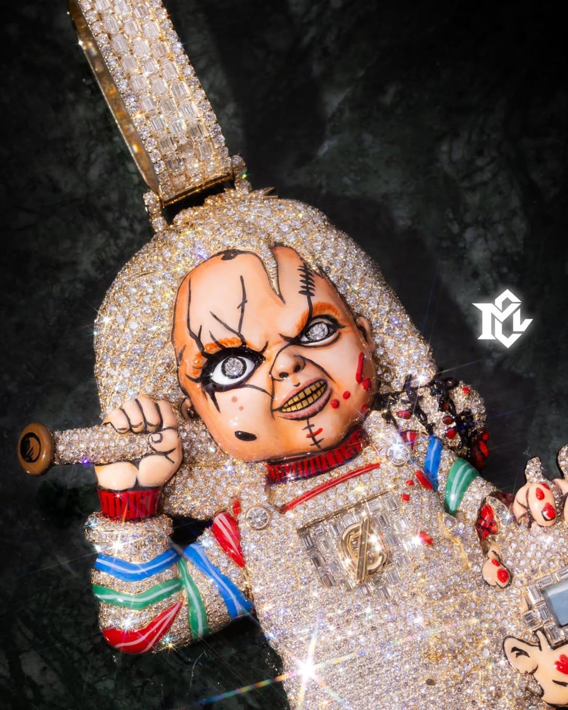 3D Chucky Pendant VVS Moissanite Diamond | Fully Iced Out Hip Hop ...