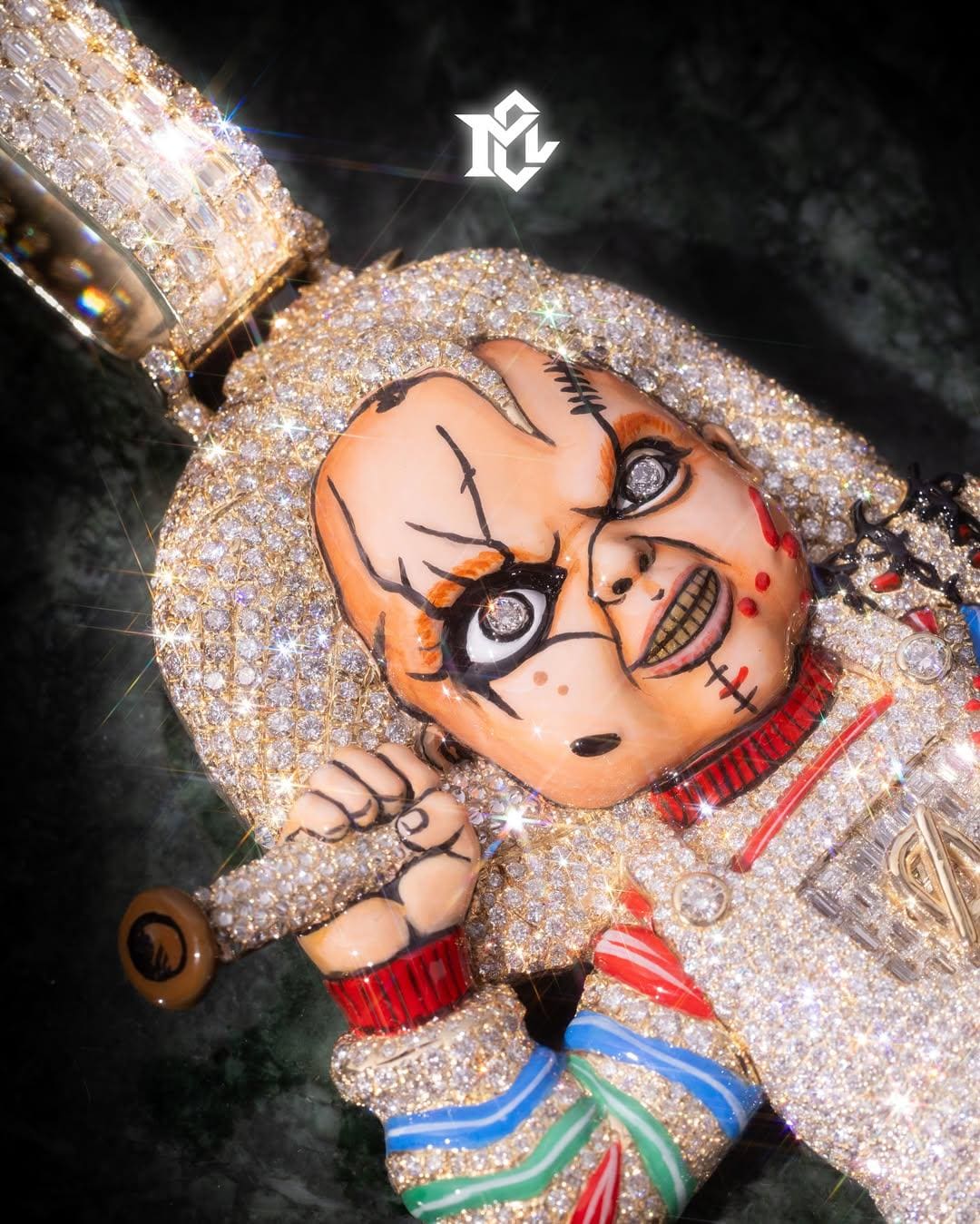3D Chucky Pendant VVS Moissanite Diamond | Fully Iced Out Hip Hop ...