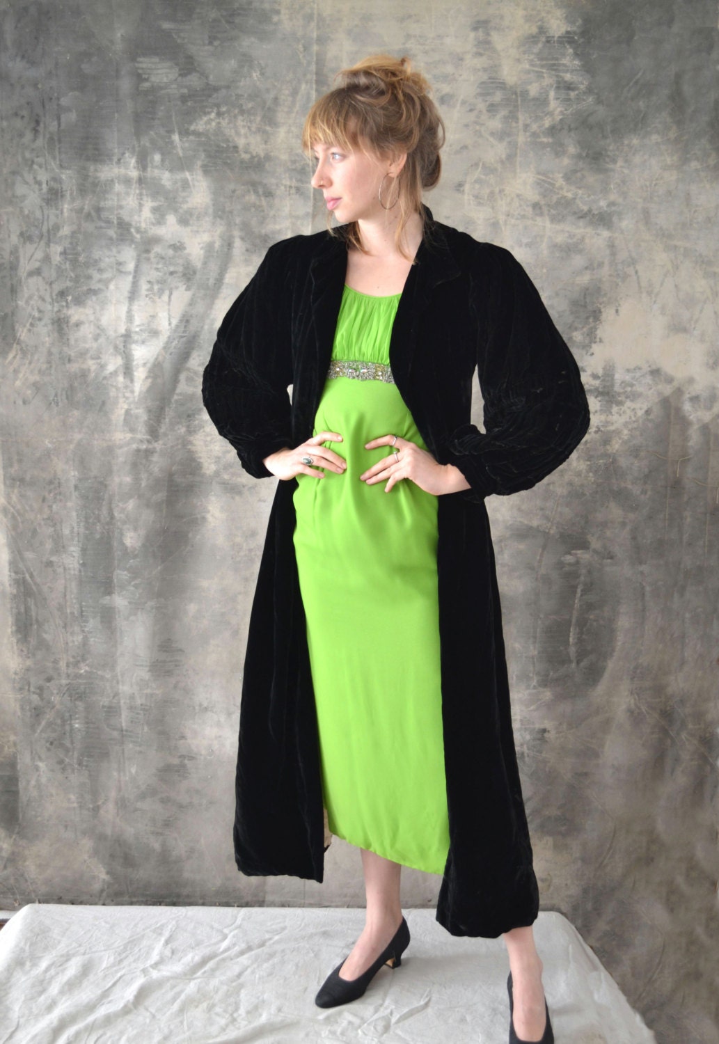 Edwardian Black Velvet Opera Coat - Etsy