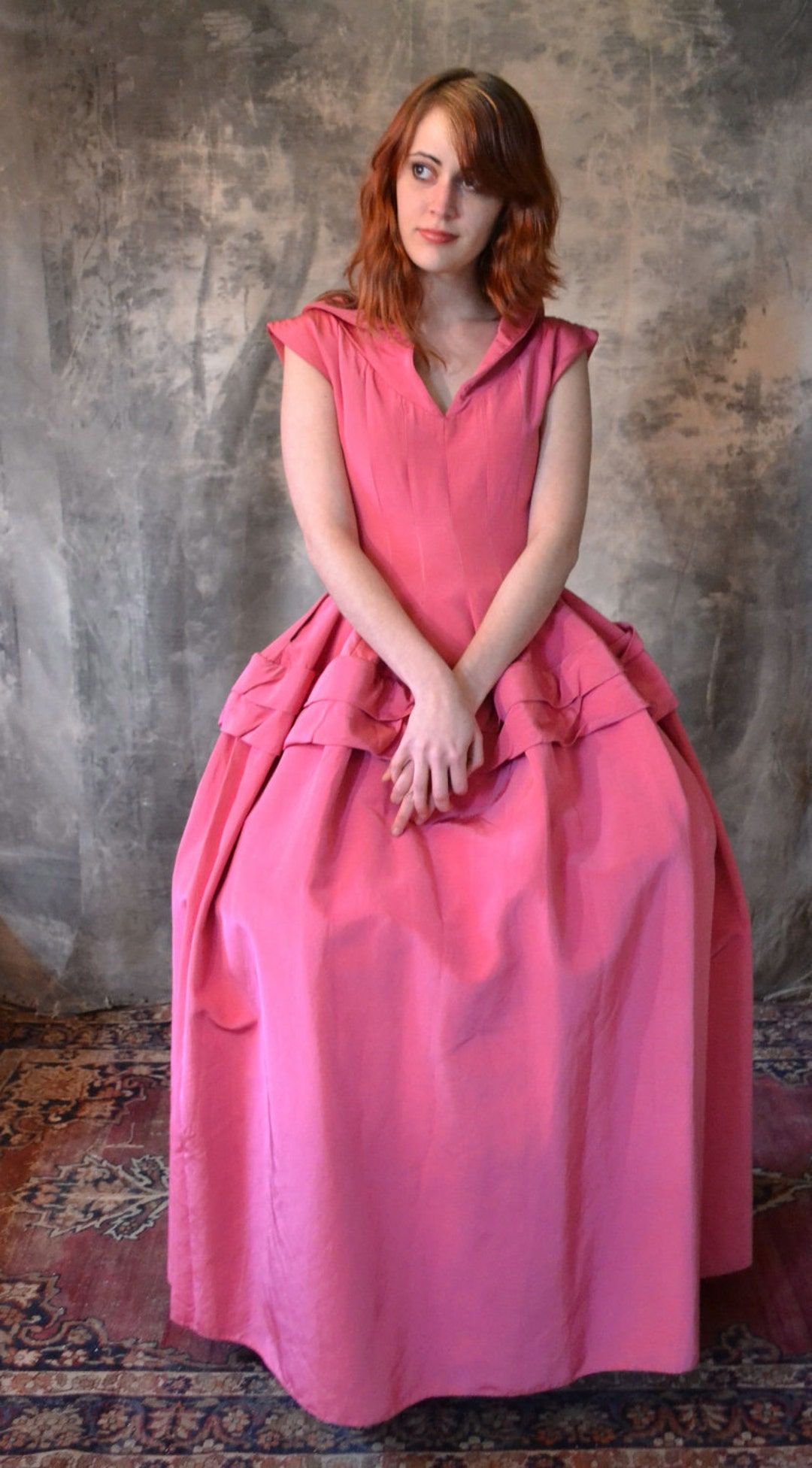 Rose-colored Costume Hoop Dress - Etsy