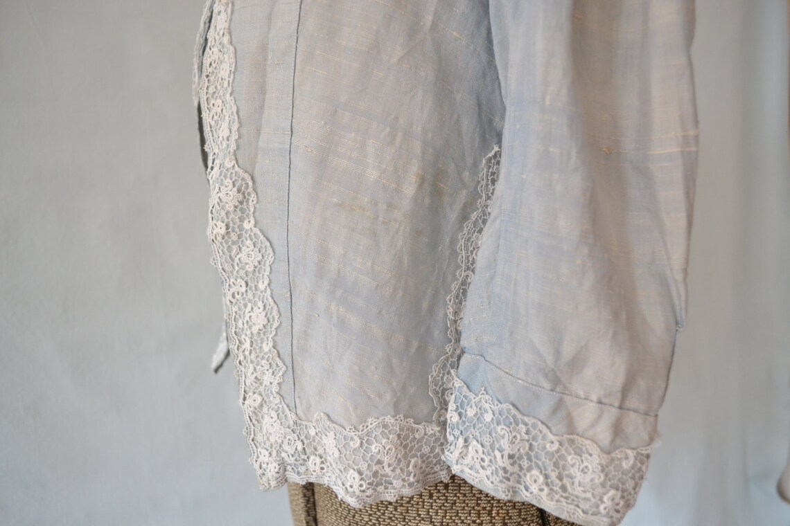 Pale Blue Edwardian Blouse Size S - Etsy