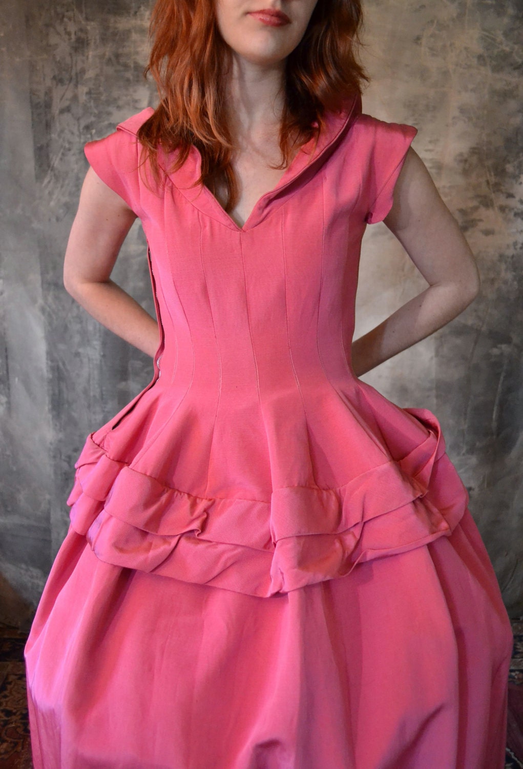 Rose-colored Costume Hoop Dress - Etsy
