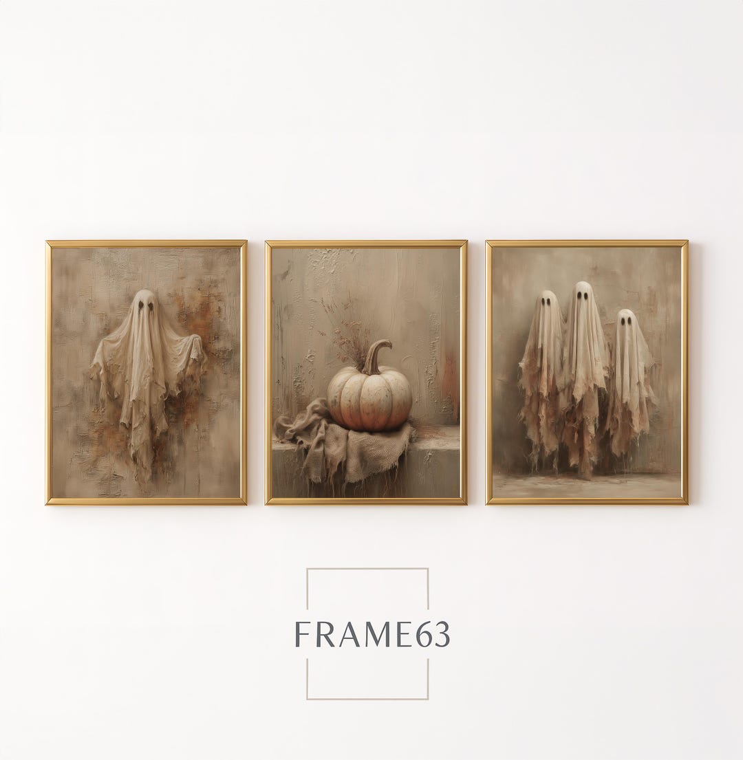 Vintage Ghosts Printable Halloween Gallery Set, Rustic Decor, Farmhouse ...