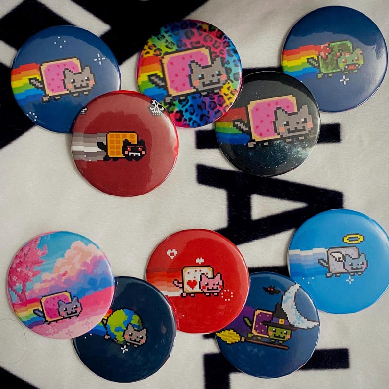 Nyan Cat Meme Pins Sets of 5 - Etsy