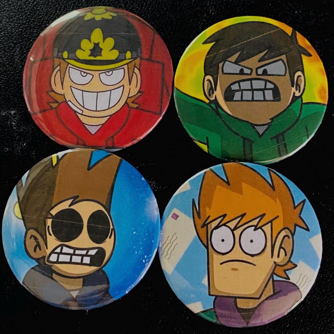 Eddsworld Main Characters Set of 4 Pins - Etsy