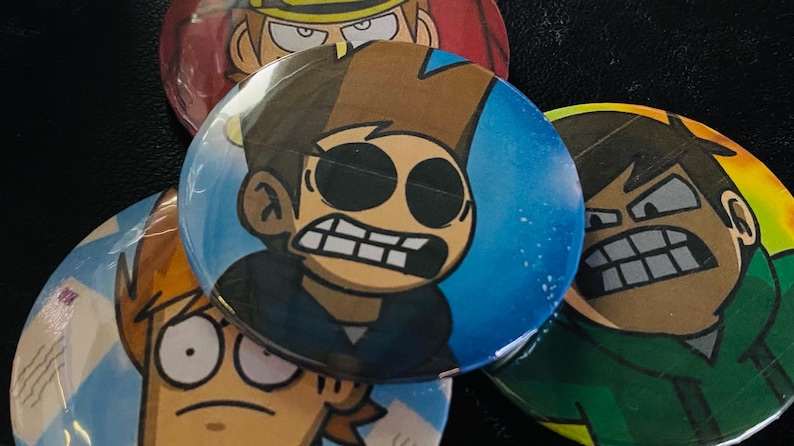 Eddsworld Main Characters Set of 4 Pins - Etsy