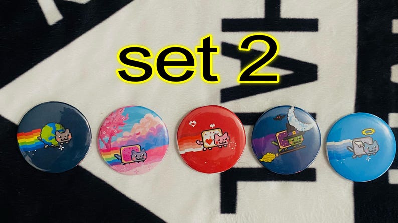 Nyan Cat Meme Pins Sets of 5 - Etsy