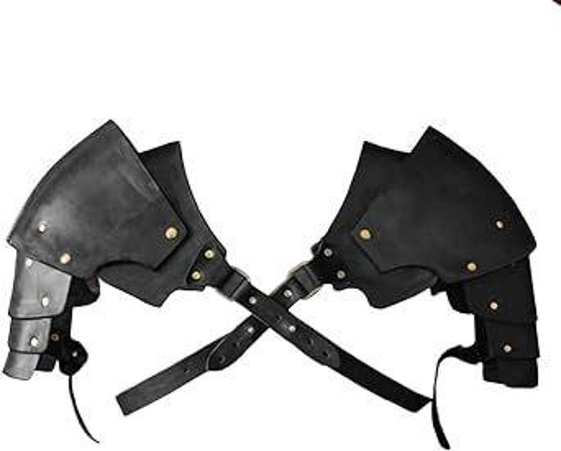 Medieval Steampunk Shoulder Armor for Men Adjustable Leather Shoulder ...