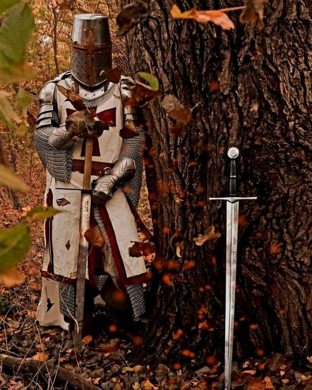 Medieval Templar Chainmail /cloth/ Sword /helmet/ Knight Wearable ...
