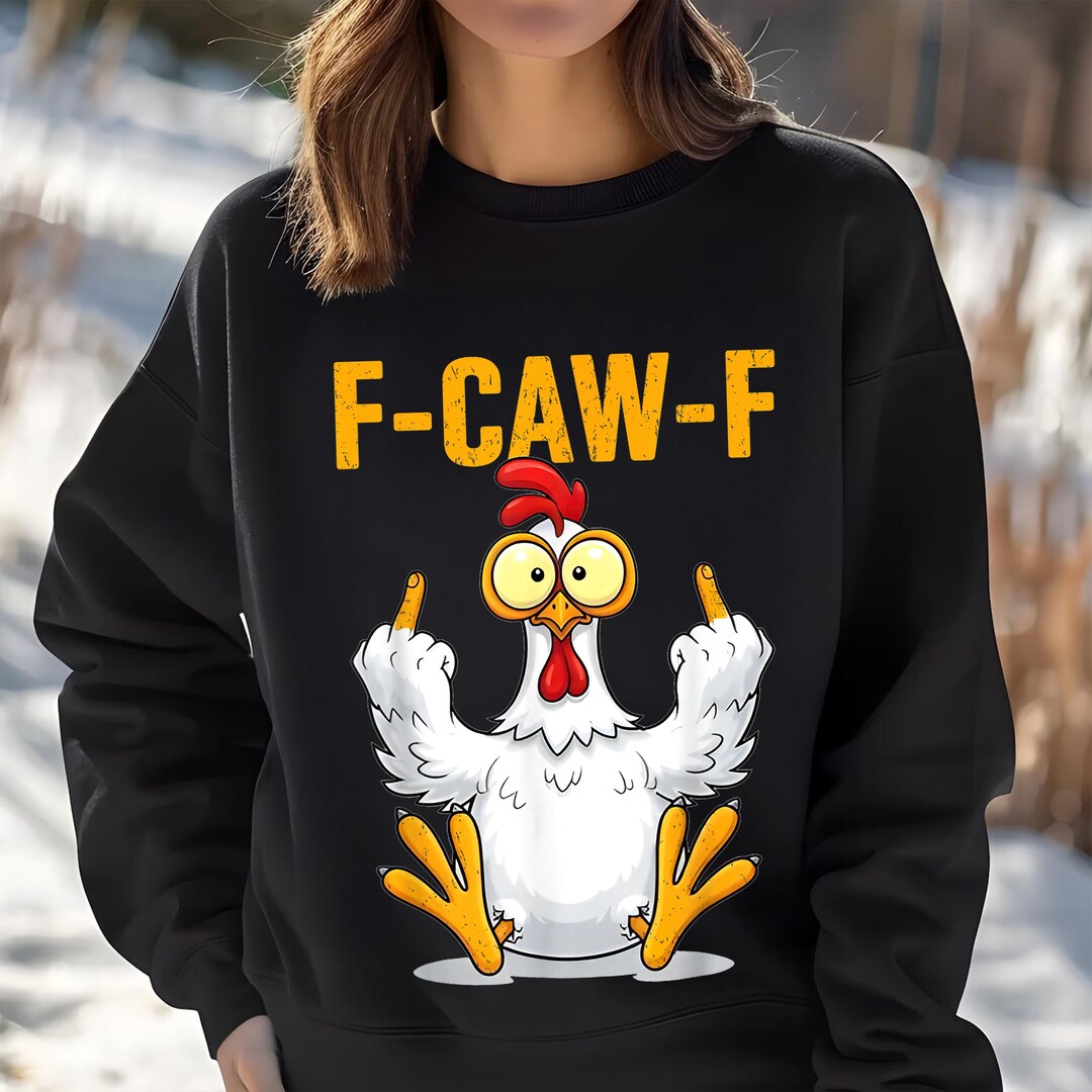Funny Rooster Meme Png, Funny F-caw-f Chicken PNG, Crazy Hen Digital ...