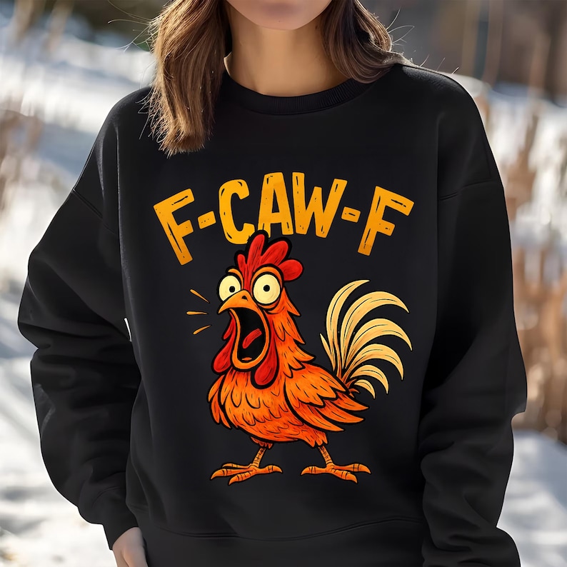 Funny Rooster Meme Png, Funny F-caw-f Chicken PNG, Crazy Hen Digital ...