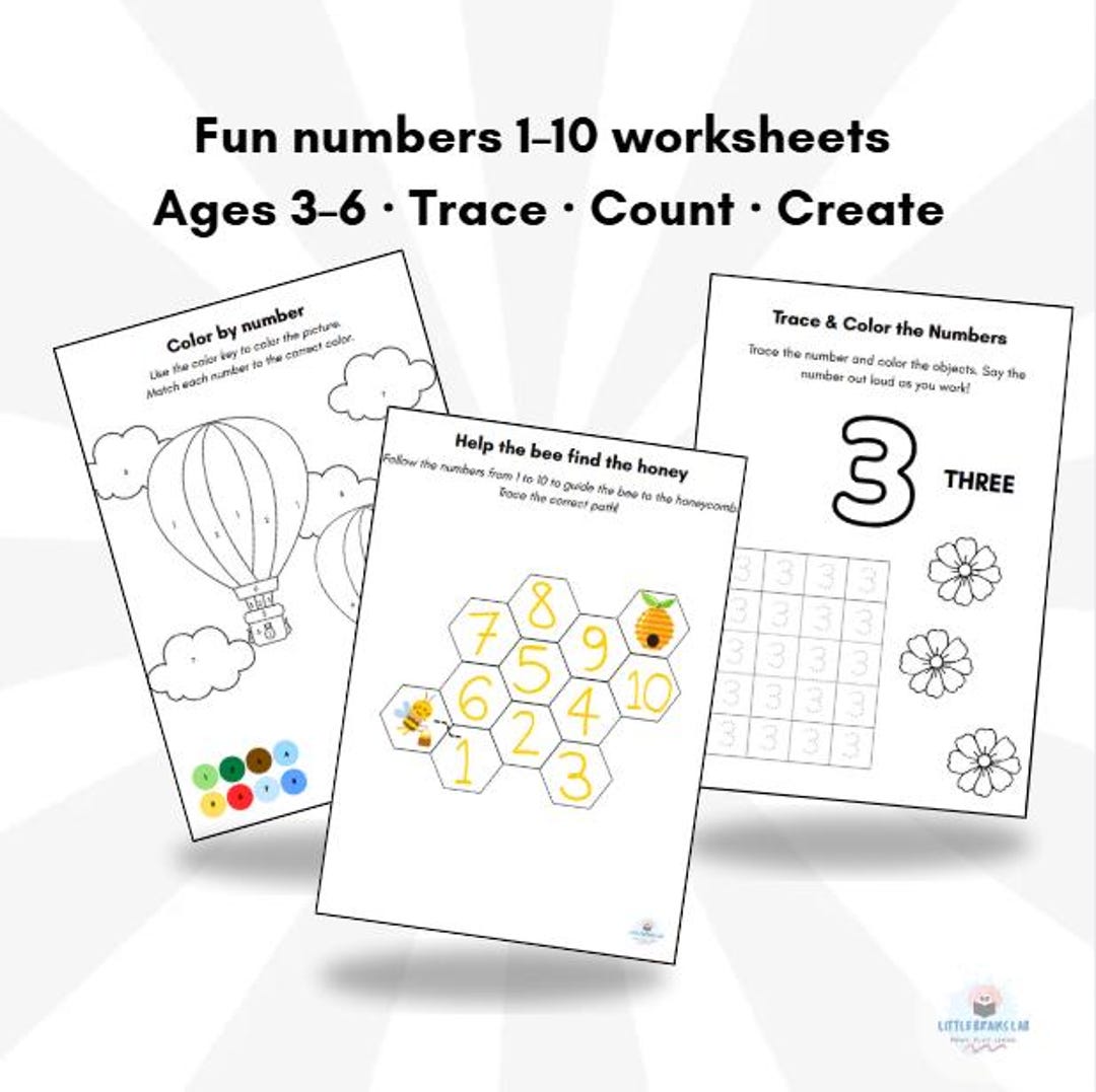 Numbers 1–10 Activity Pack | 20 Printable Worksheets | Fun Math for ...