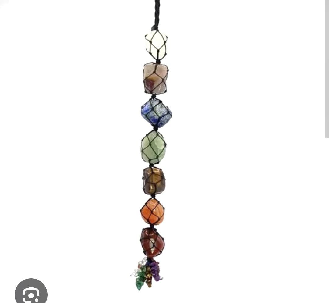 Handmade 7 Chakra Crystal Hanger | Reiki Healing Gemstone Mandala - Etsy