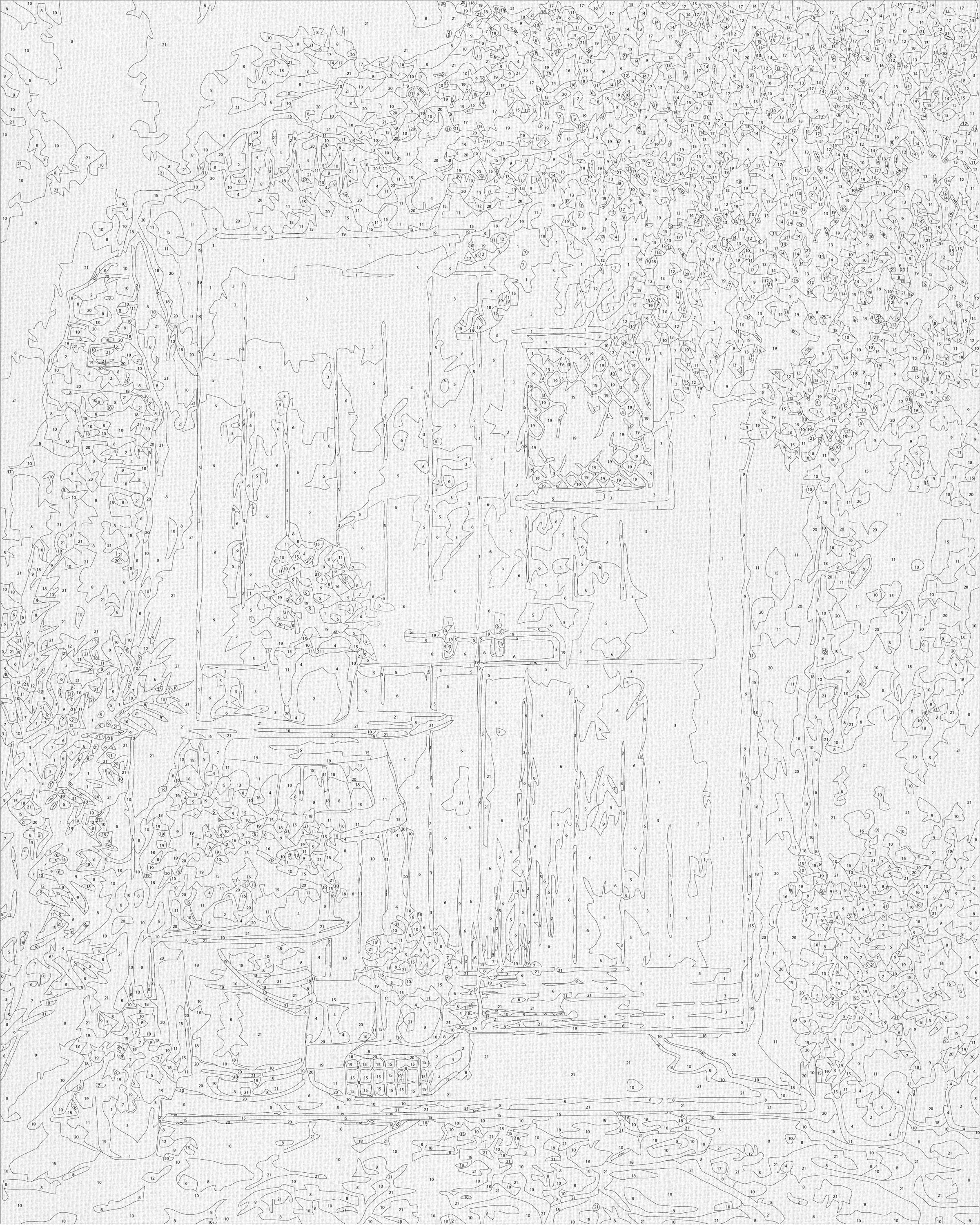 Unique Paint by Numbers Kit "door Surrounded by Flowers", DIY Canvas ...