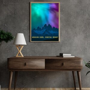 Analog Soul Digital Heart – Synthwave Music Wall Art | Retro Neon ...