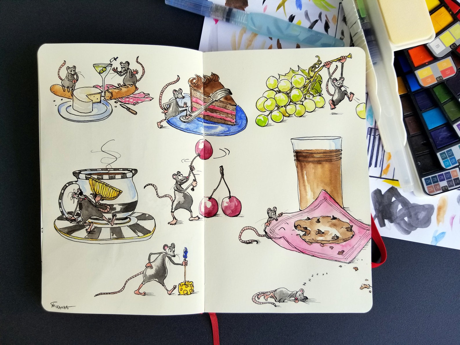 Mouse Art Animal Illustrations Food Art - Etsy