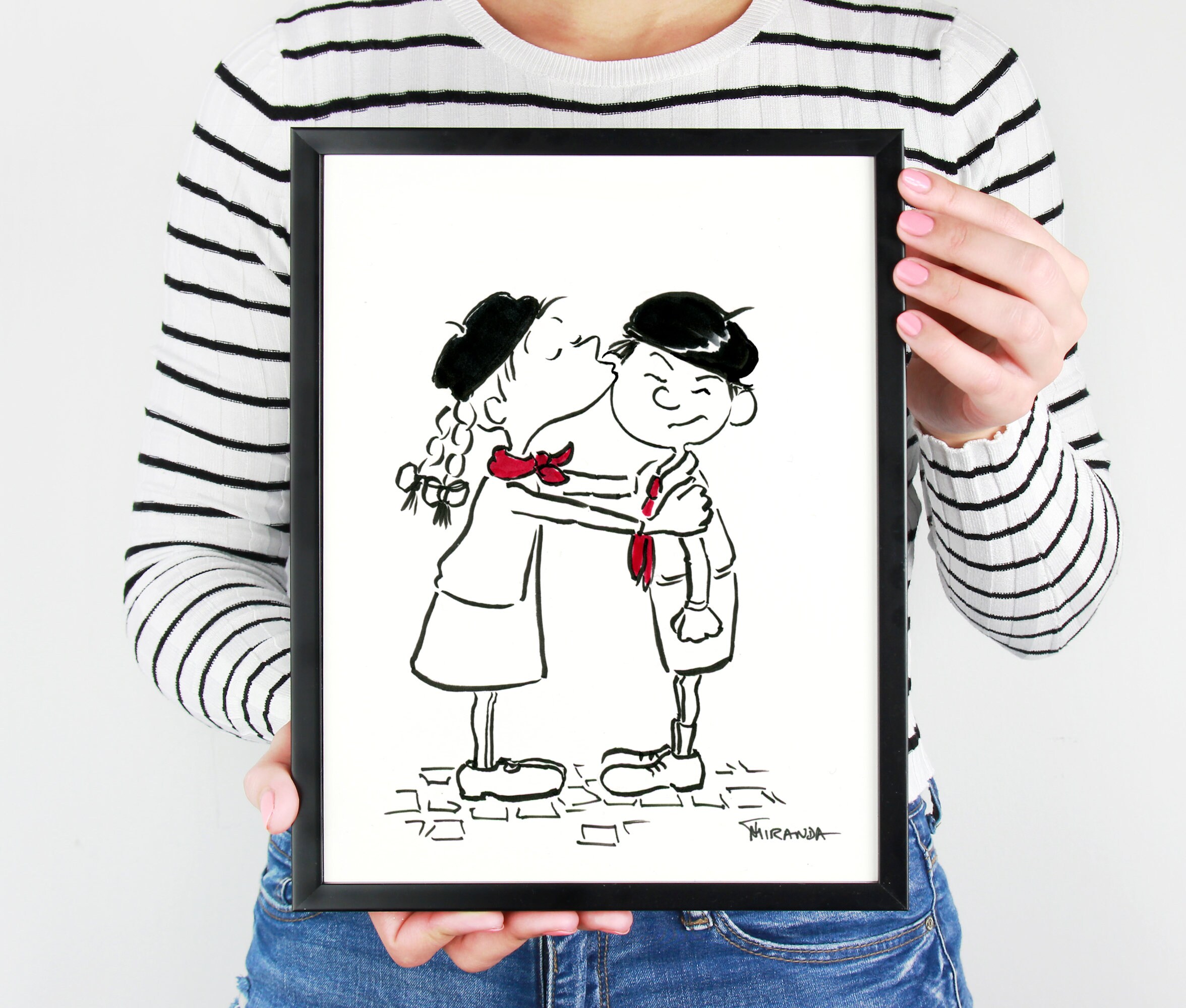 El beso robado Arte humorístico Regalos para francófilos - Etsy México