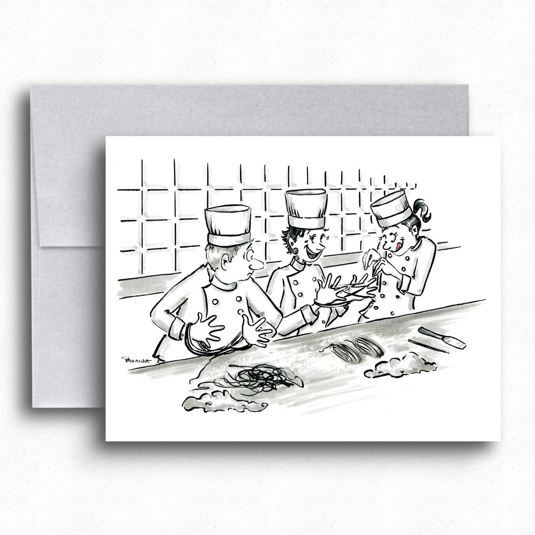 Chef Greeting Cards - Chef Cartoon - Humorous Cards - Etsy