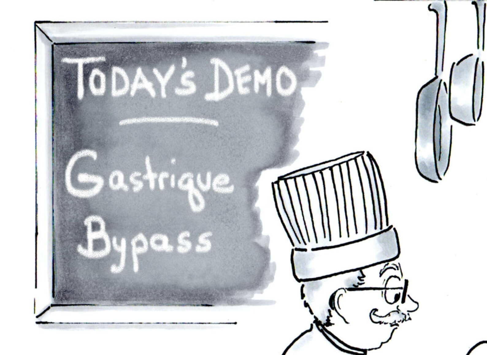 Funny Chef Art Cartoon Print for Chefs and Food Lovers. Three Chefs ...