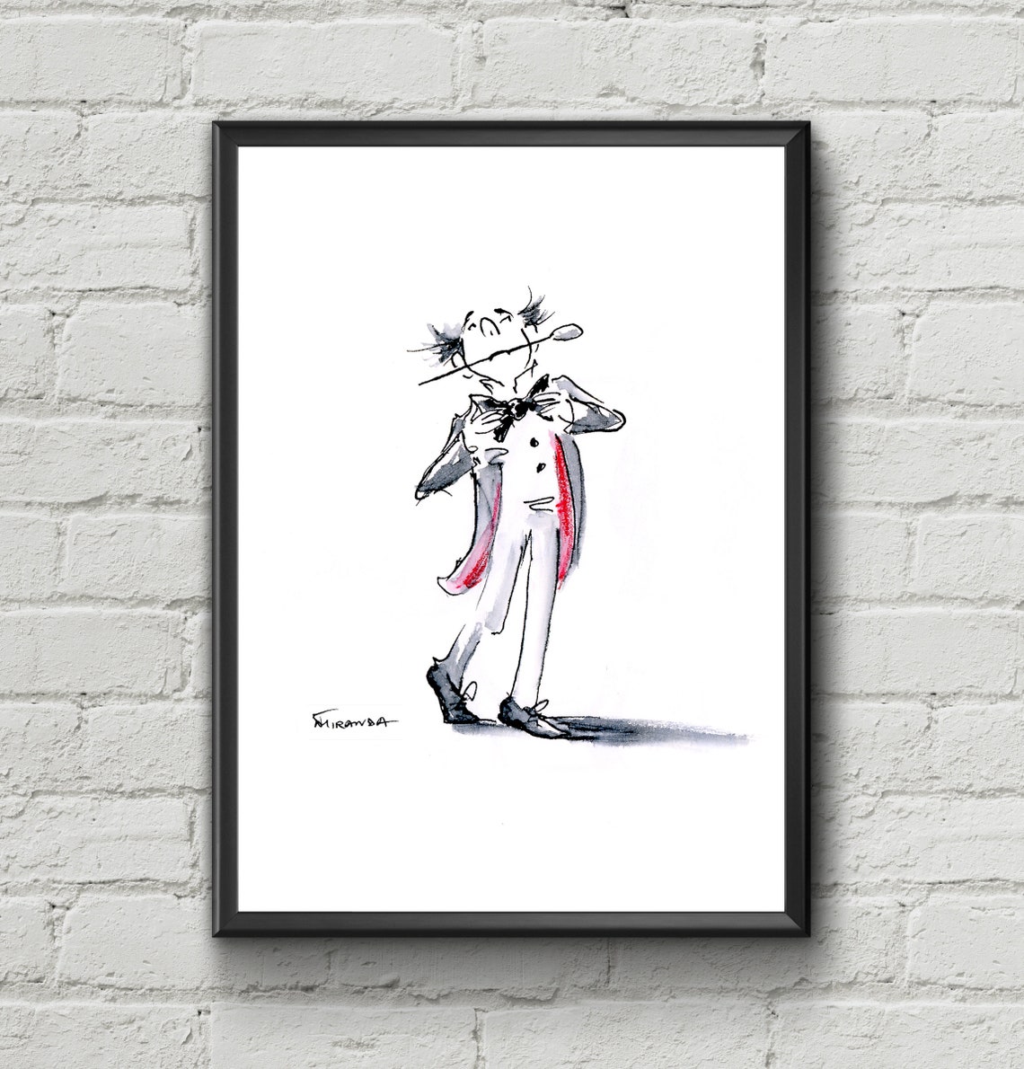 Musician Illustration Maestro Cartoon - Etsy