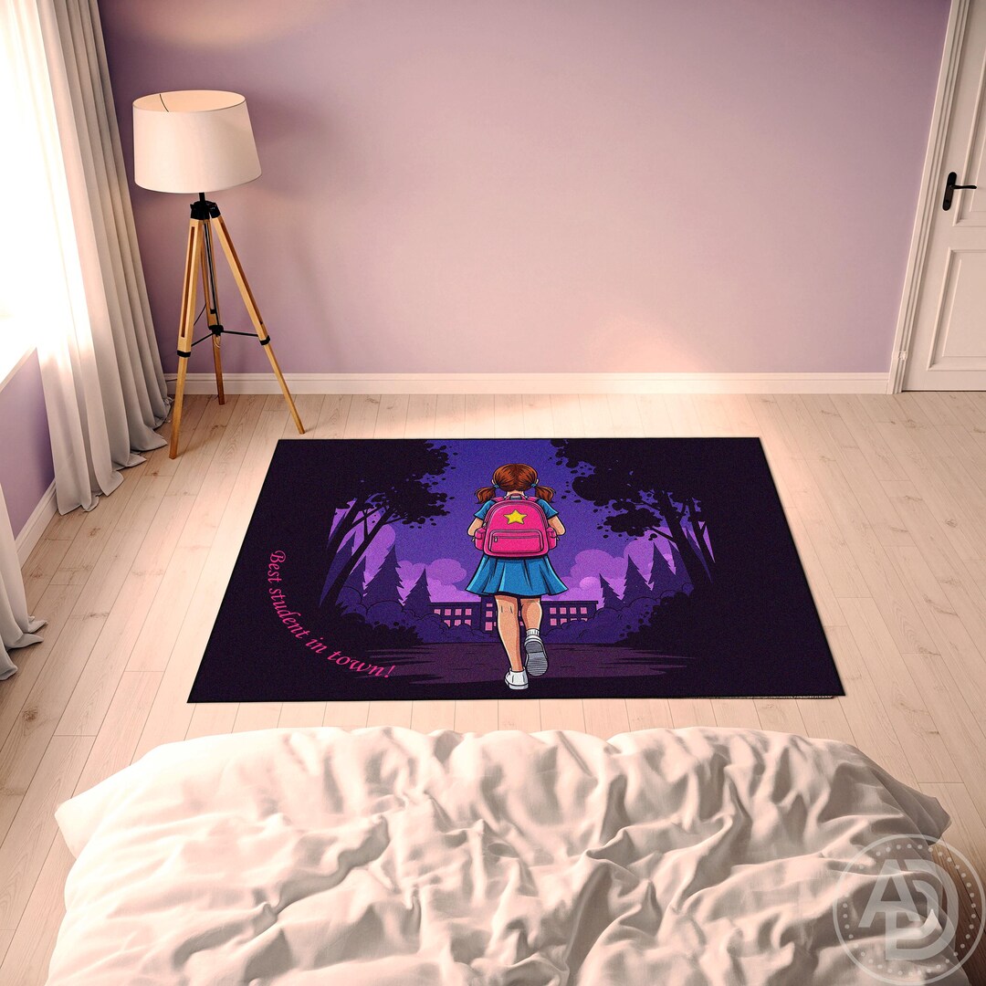 Comic Girl Rug – Student Room Décor - Etsy