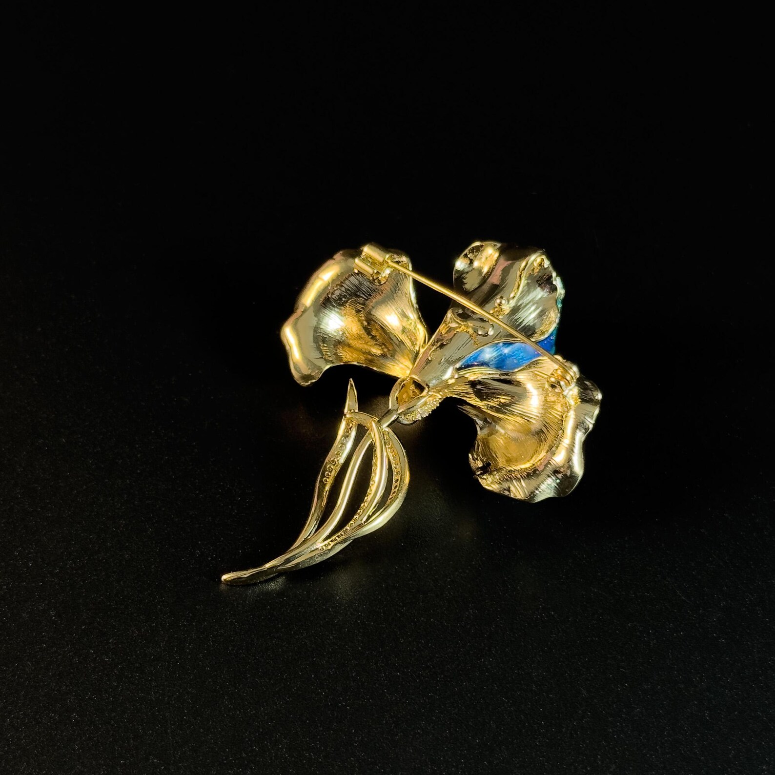 Enameled Iris Brooch, a Sophisticated Garment Pin Accessory. - Etsy