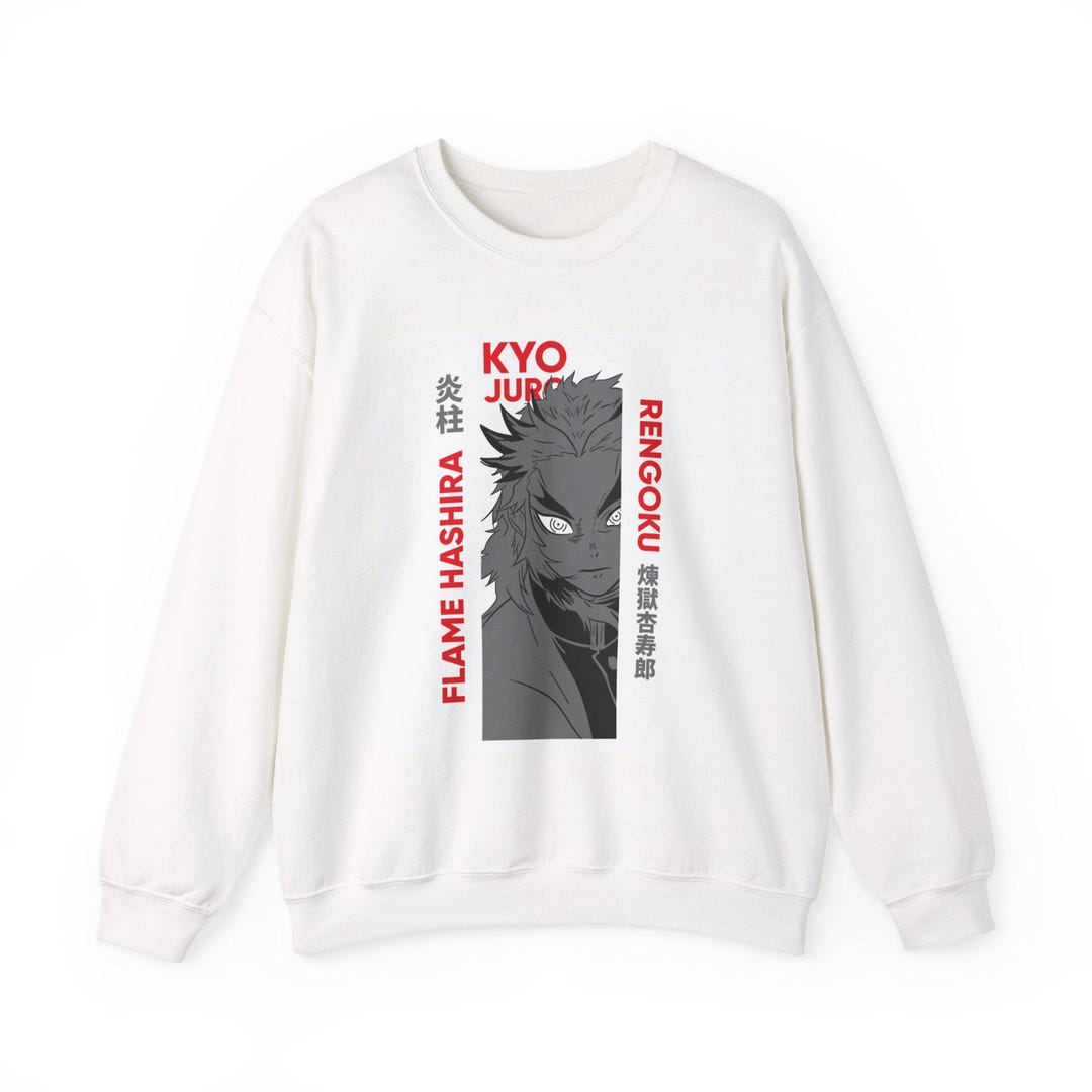 Rengoku Sweatshirt | Demon Slayer Anime Hoodie | Flame Hashira Crewneck ...