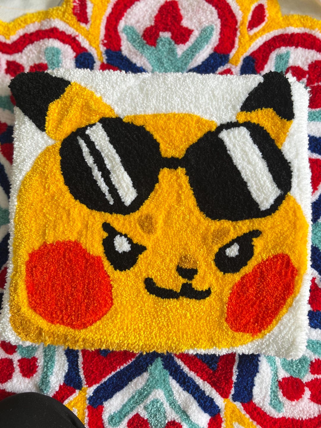 Handmade Pokémon Style Tufted Rug | Custom Cartoon Character Carpet ...