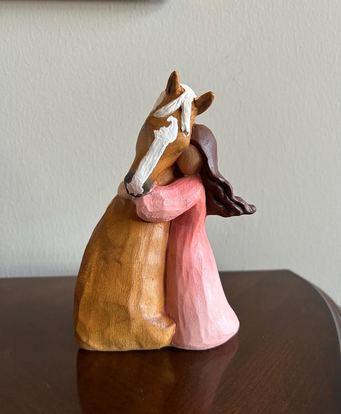 Custom Horse & Girl Figurine. Personalized Horse and Girl Ornament ...