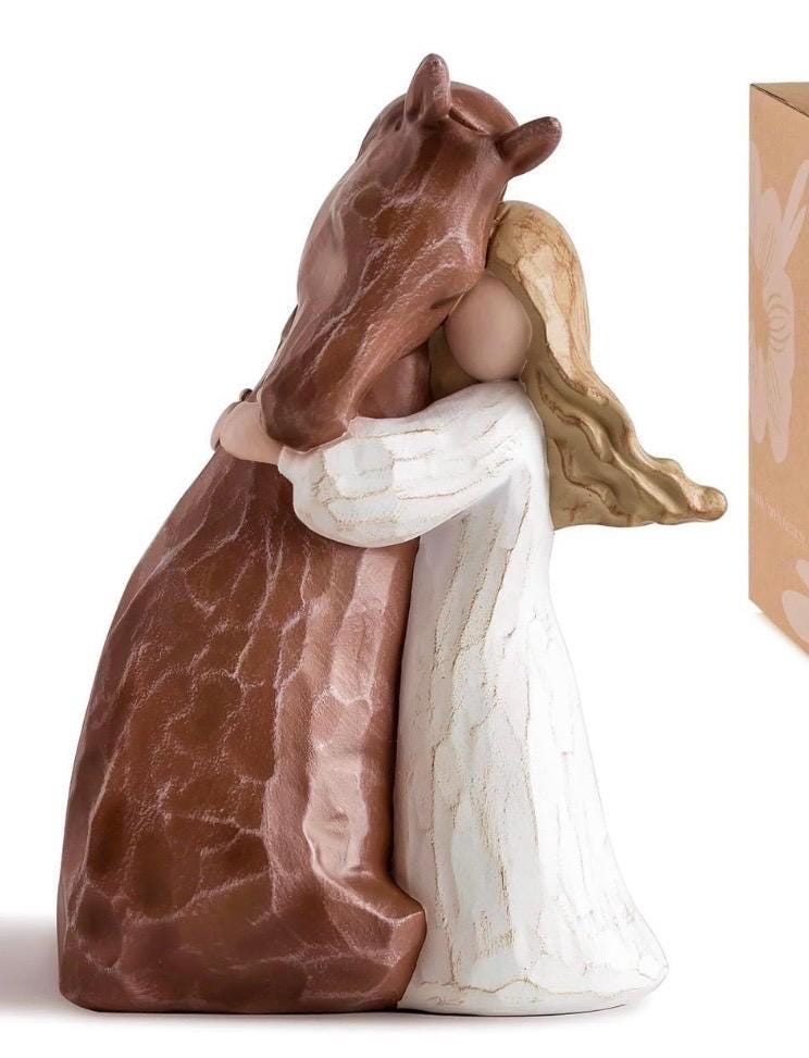 Custom Horse & Girl Figurine. Personalized Horse and Girl Ornament ...