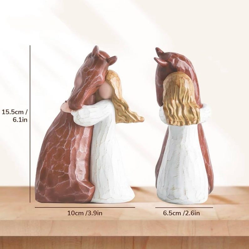 Custom Horse & Girl Figurine. Personalized Horse and Girl Ornament ...