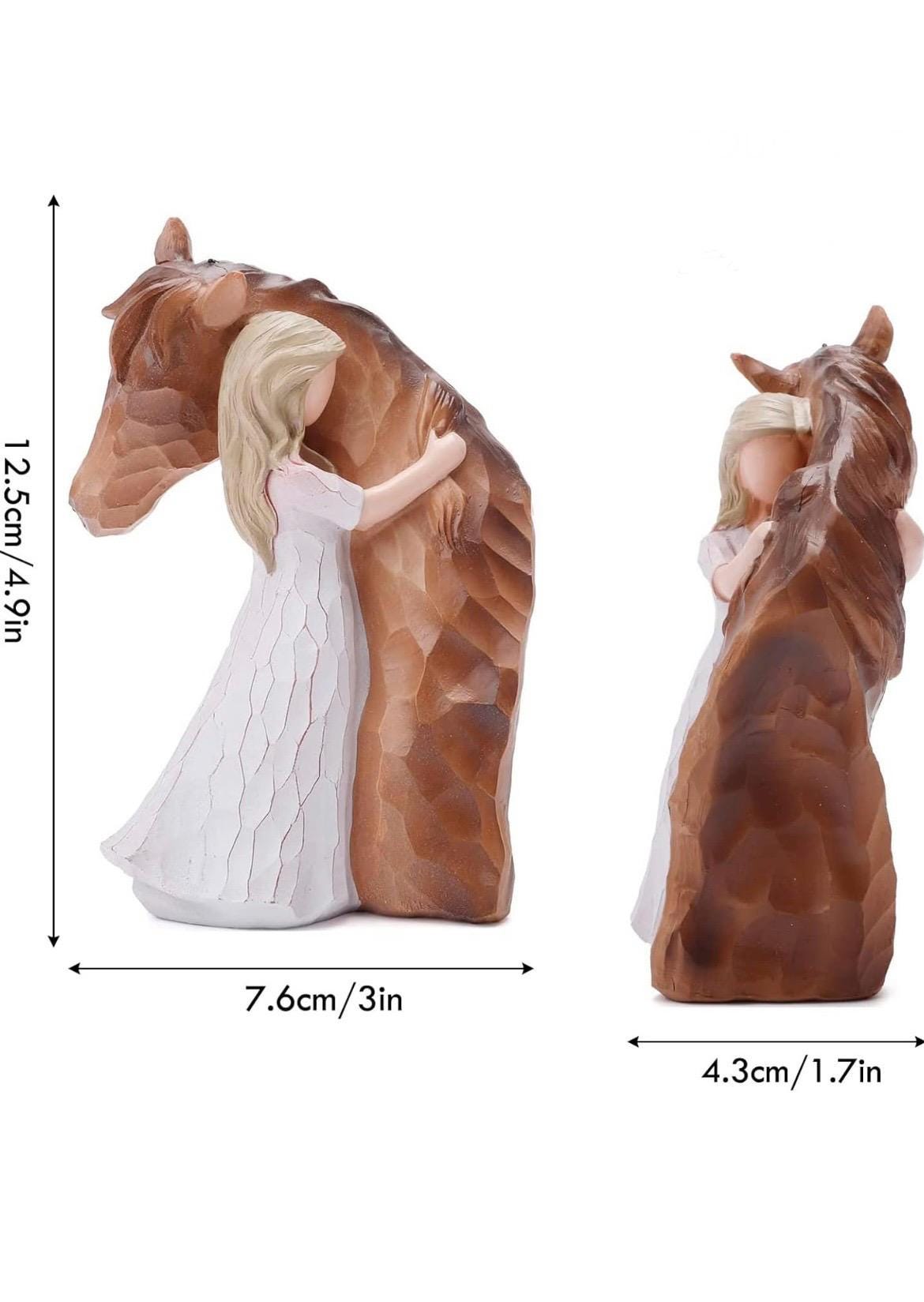 Custom Horse & Girl Figurine. Personalized Horse and Girl Ornament ...