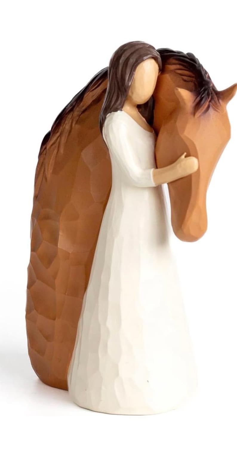 Custom Horse & Girl Figurine. Personalized Horse and Girl Ornament ...