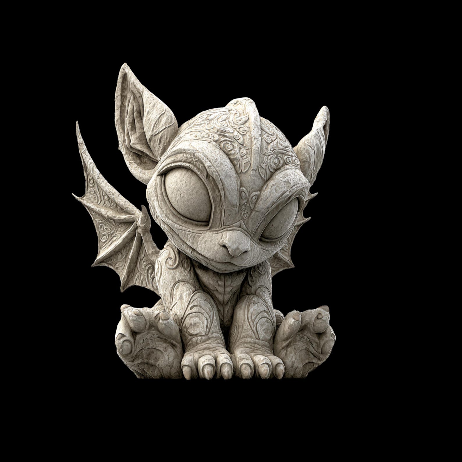 Chibi Stone Textured Gargoyles - Etsy