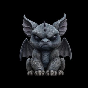 Chibi Stone Textured Gargoyles - Etsy