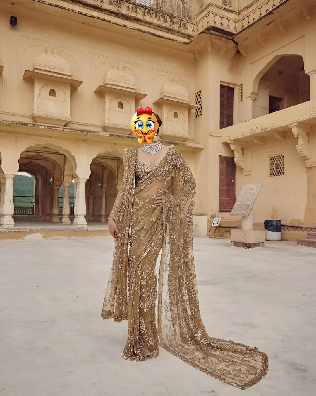 New Indian Bollywood Traditional Mono Net Saree Wedding Party Wear Sari ...