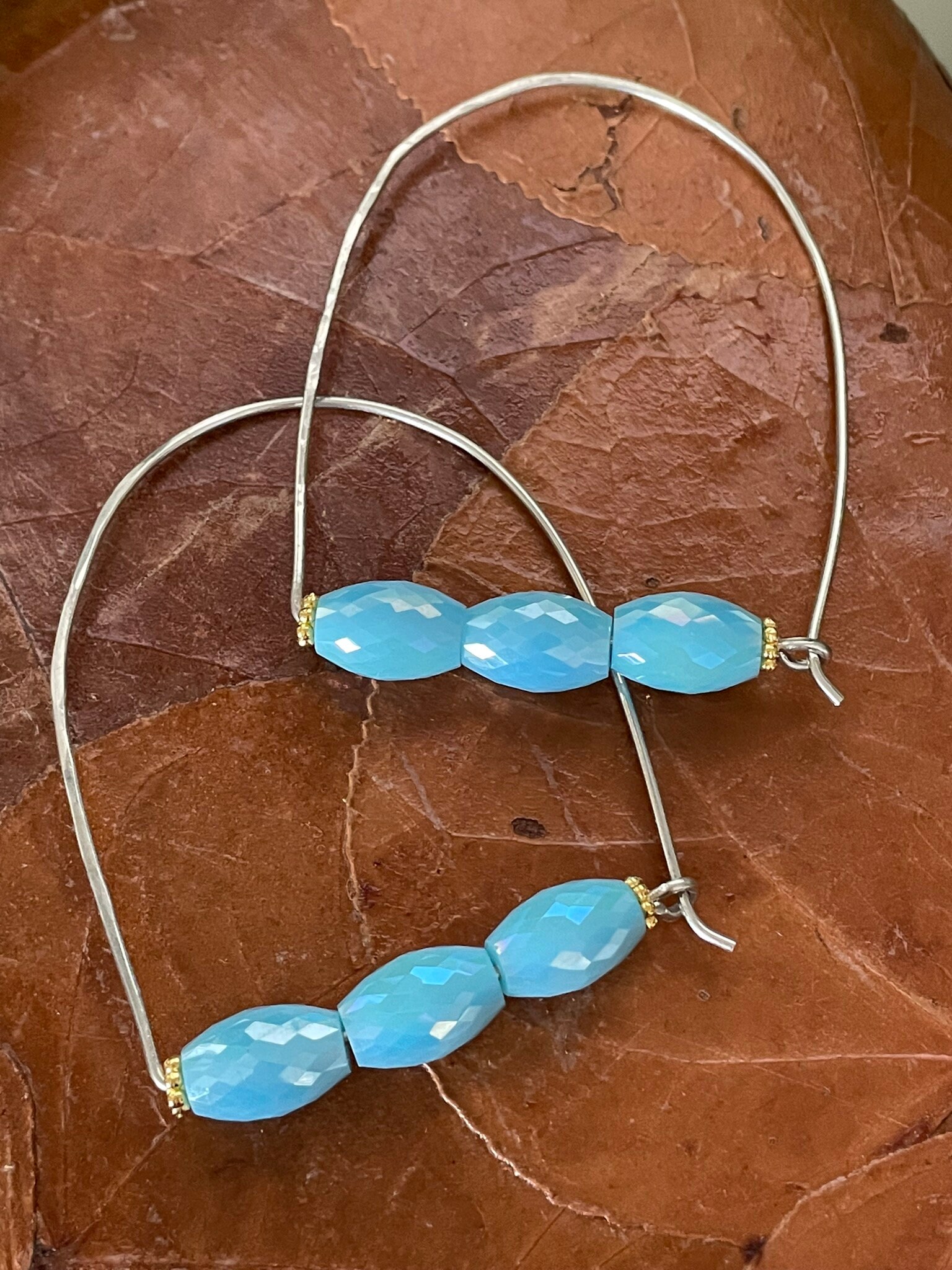 U-threader Hoop Hammered Silver Wire Threader Bead Hoop - Etsy