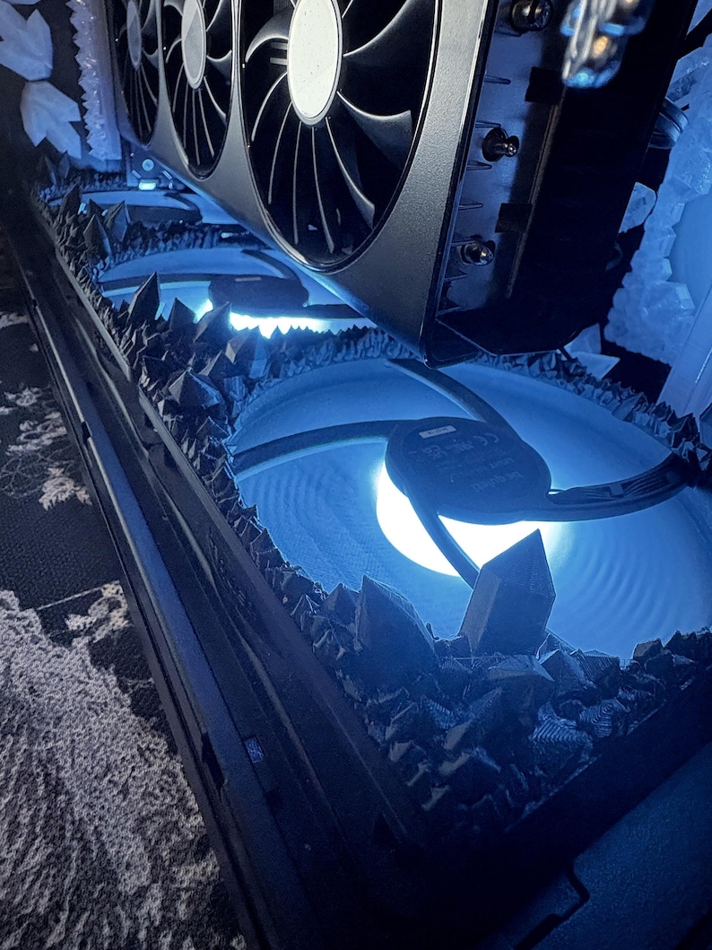 Black Ice Crystal PC Fan Grill: 120mm/140mm Computer Case Cover - Etsy