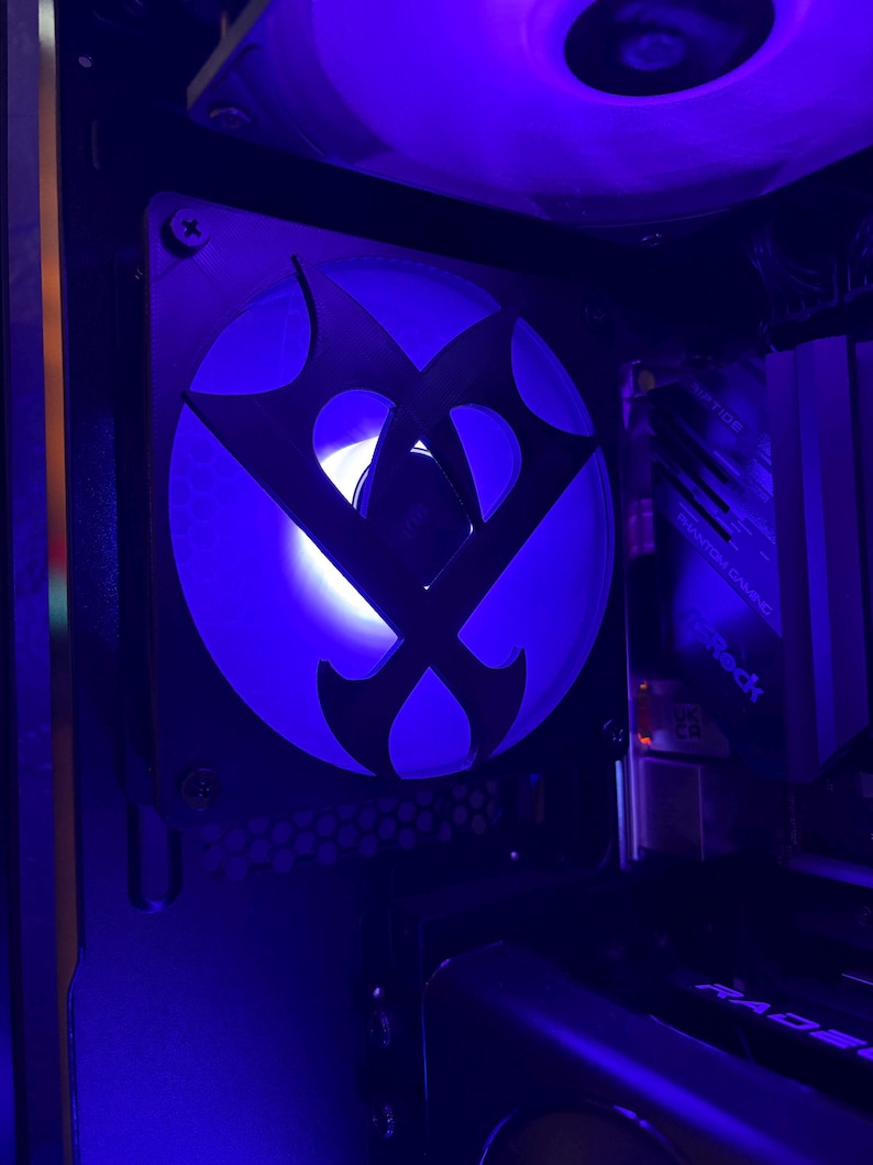 Holographic Unversed Emblem Kingdom Hearts Custom Reflective Fan Cover ...