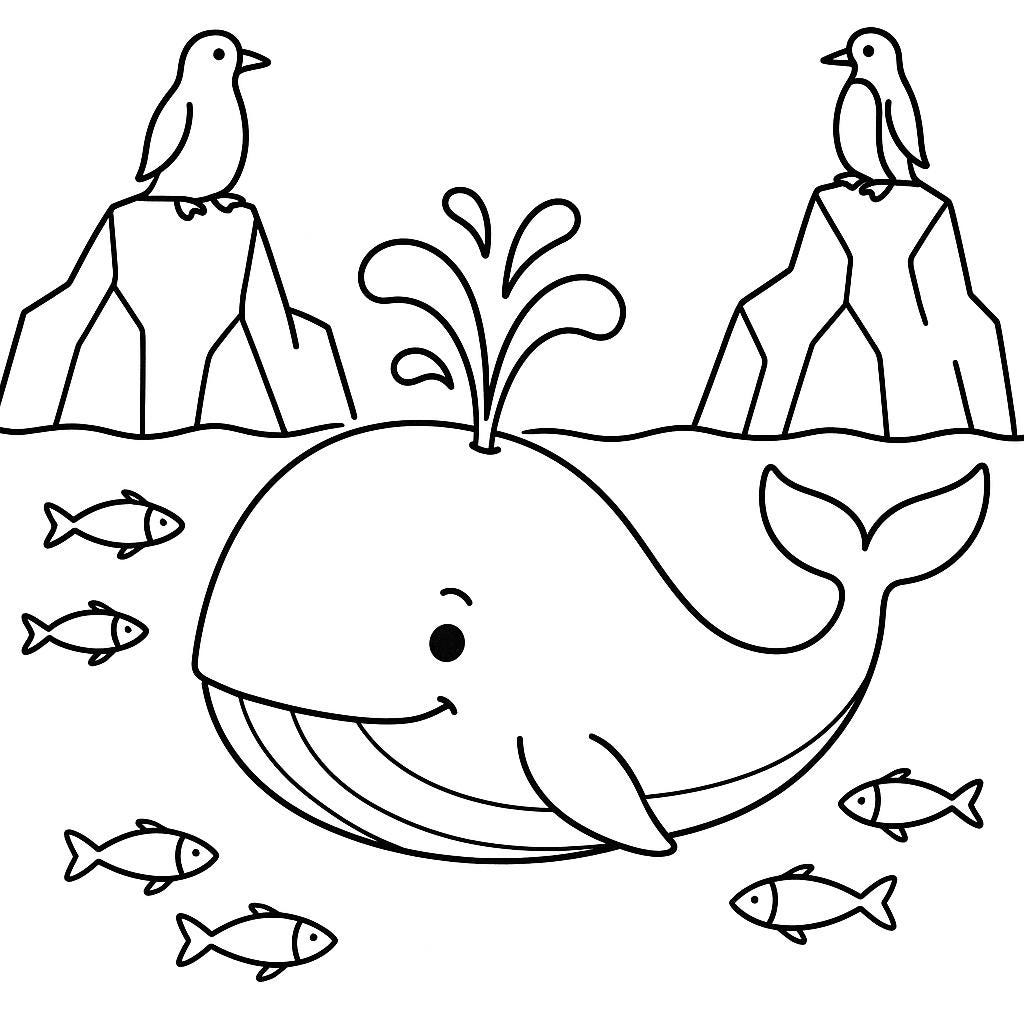 Ocean Adventure Coloring Pages for Kids - Dolphins, Sea Turtles, Whales ...