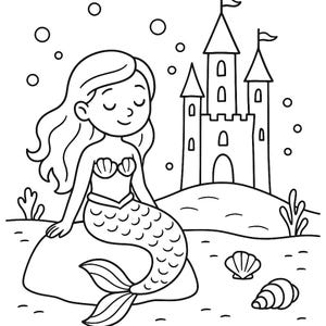 Ocean Adventure Coloring Pages for Kids - Dolphins, Sea Turtles, Whales ...