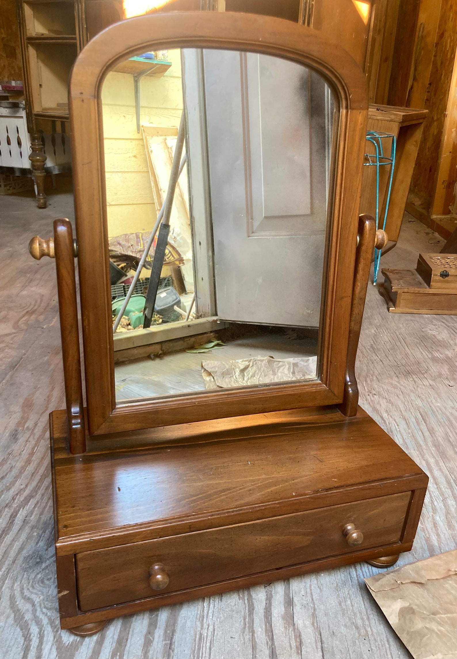 Vintage Ethan Allen Nutmeg Maple Wood Shaving Mirror - Etsy