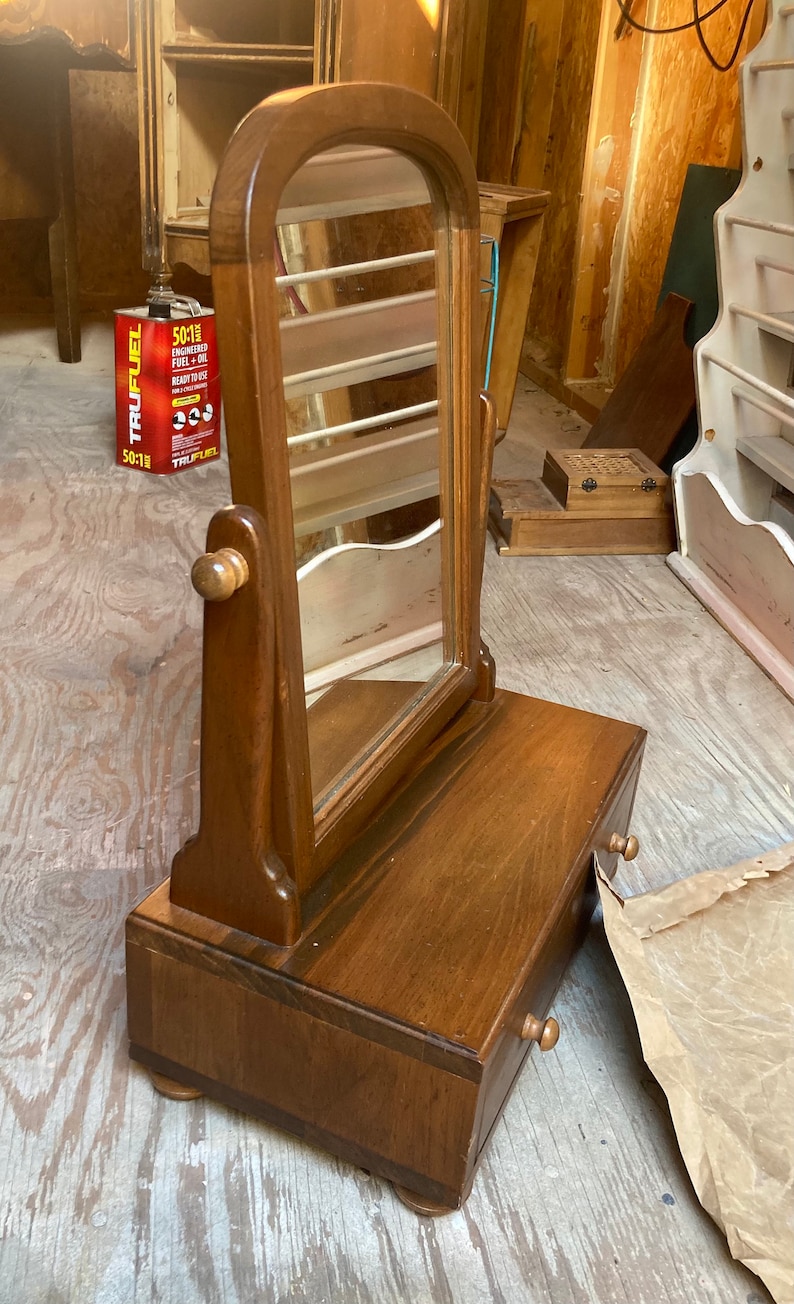 Vintage Ethan Allen Nutmeg Maple Wood Shaving Mirror - Etsy