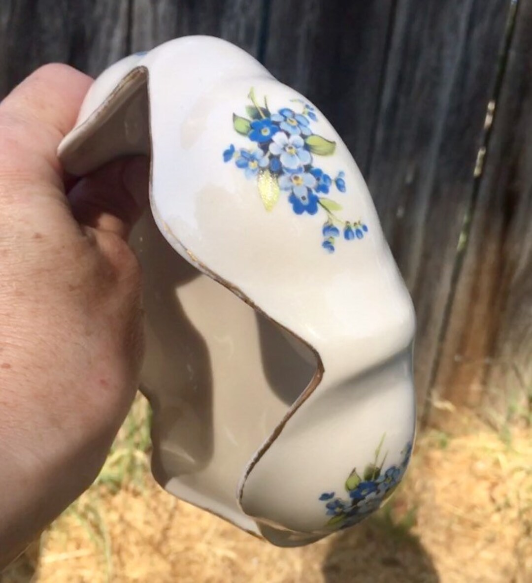 Vintage Bel-terr Fine China 22 Kt Gold Trim Blue Floral Bowl - Etsy
