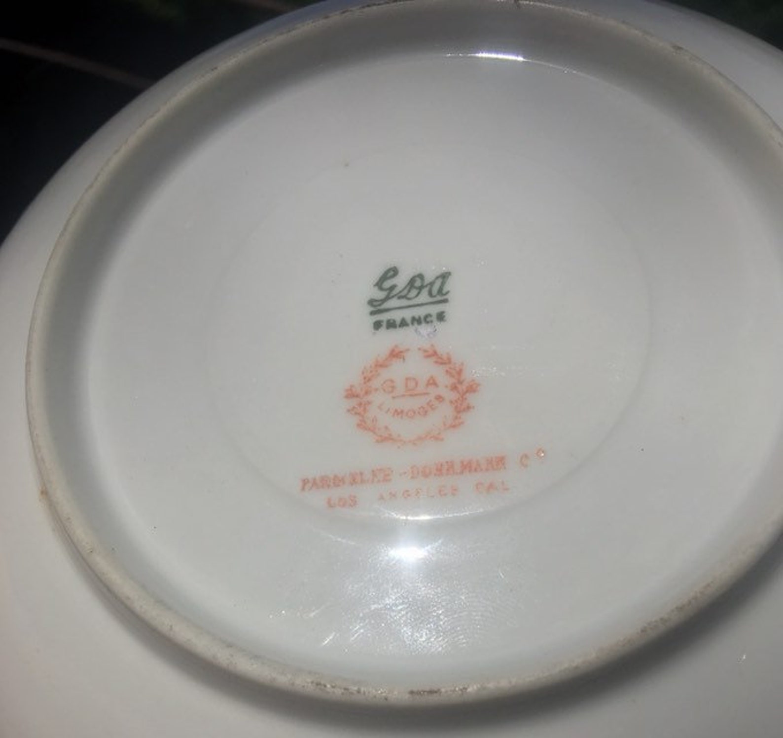 Goa France Limoges Handpainted Porcelain Gold Trim Saucers - Etsy