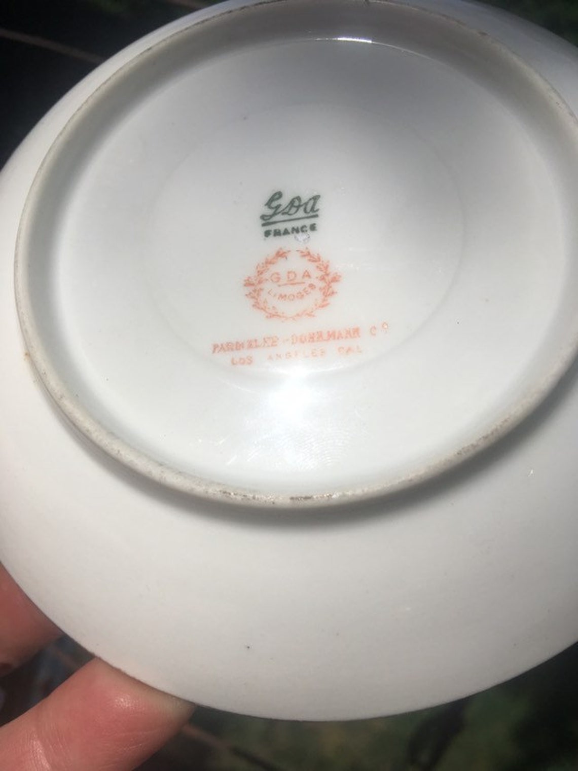 Goa France Limoges Handpainted Porcelain Gold Trim Saucers - Etsy